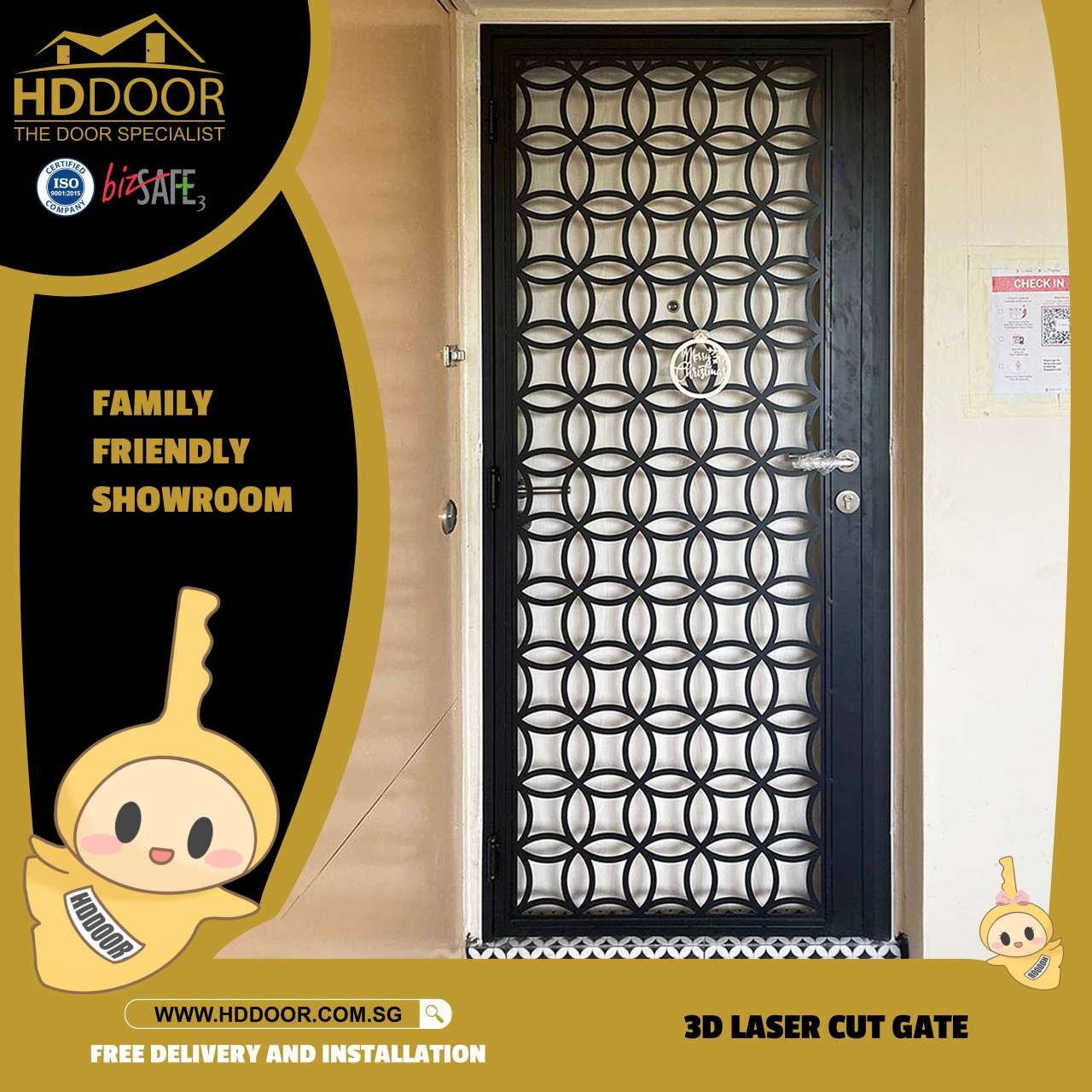 3D Laser Cut Design Gate - HDL14 | Kato Laser Cut Gate Singapore