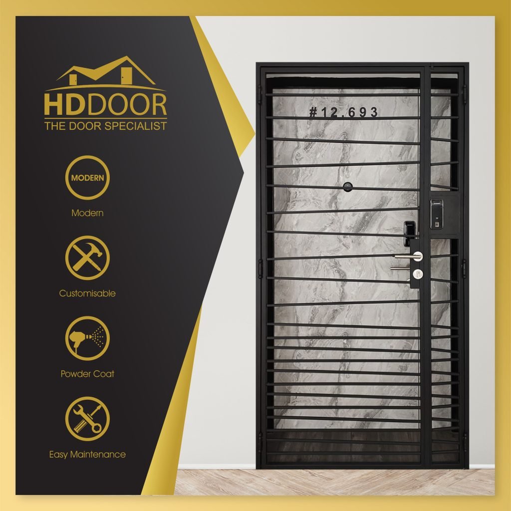 Mild Steel Gate HD-512 | Condo Metal Gate Design in Singapore