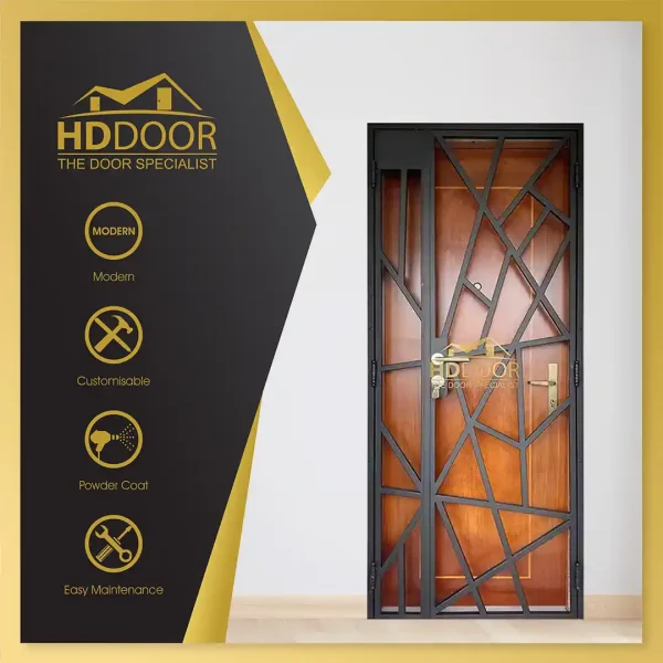 Mild Steel Gate HD-525 | Full Door Pet Gate Supplier in Singapore