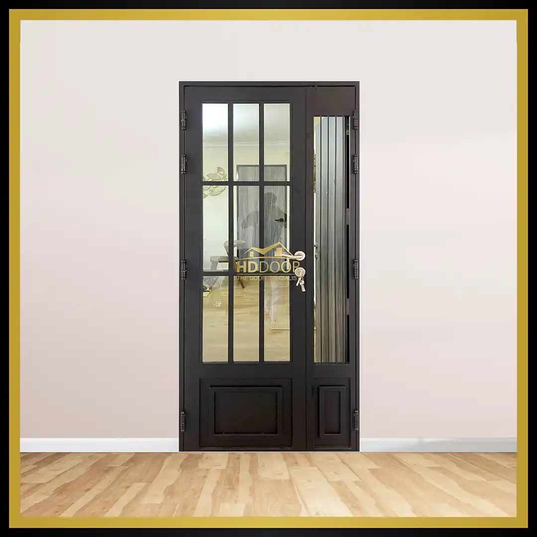 Fluted Glass Plus Clear Glass Gate - FGCGG01