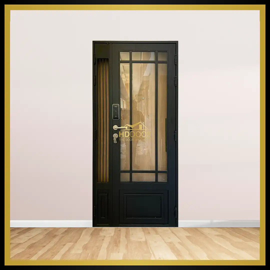 Fluted Glass Plus Clear Glass Gate - FGCGG01