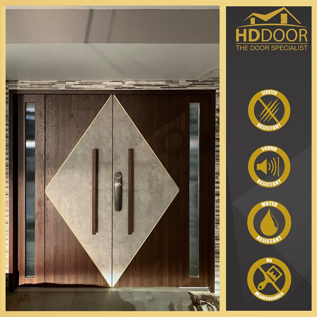 Customizable Laminate Main Door Double Equal Panel