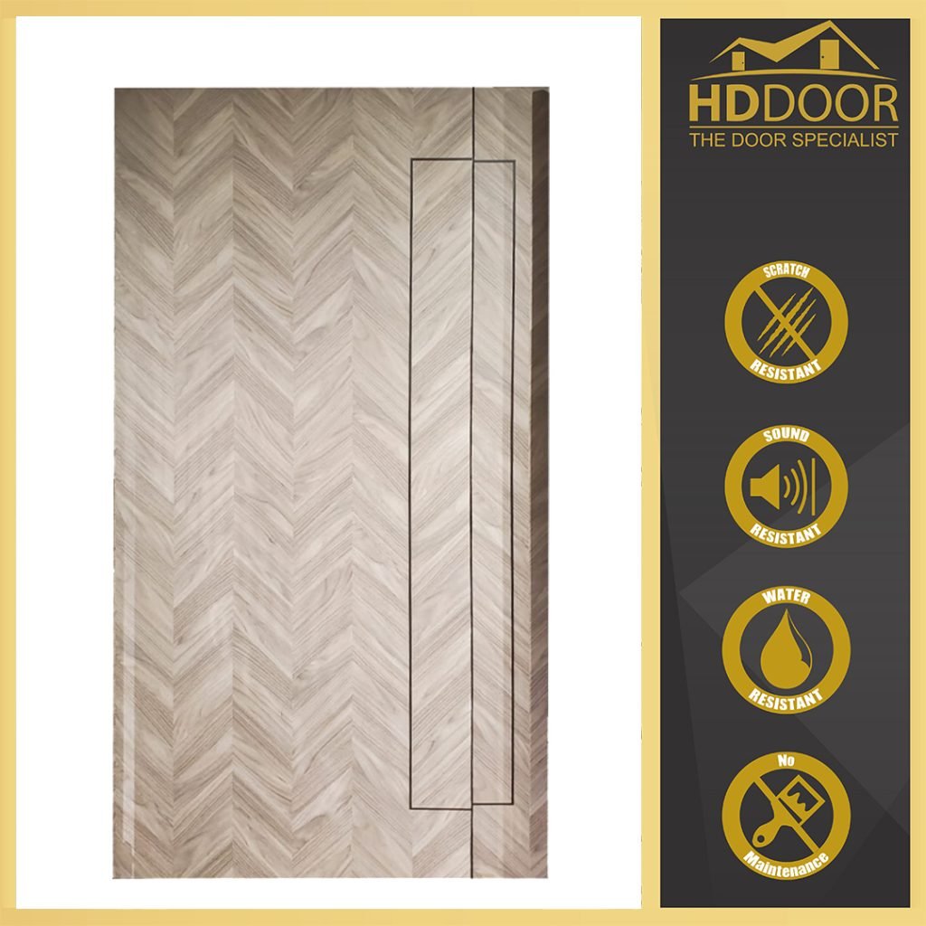 Laminate Main Door with Groove Line - Single Tone