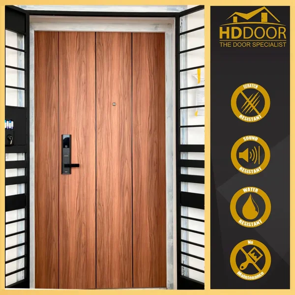 Groove Line Fire Rated Laminate Main Door GLFR05 | Groove Line