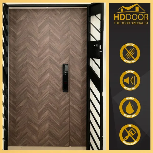 Laminate Fire Rated Main Wooden Door – 3x7 Feet | STFR-01