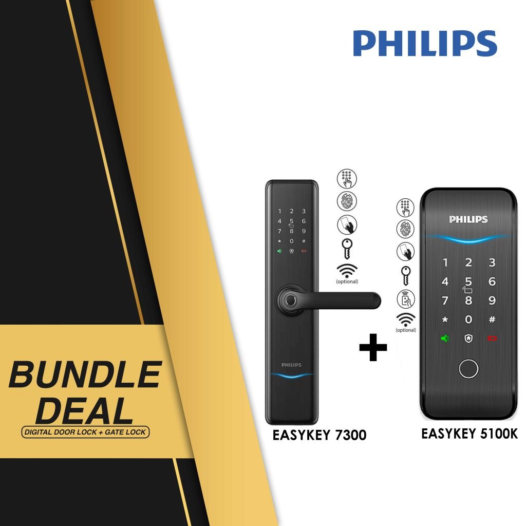 Philips Bundle Sale | EASYKEY 5100K Gate Lock | 7300 Door Lock