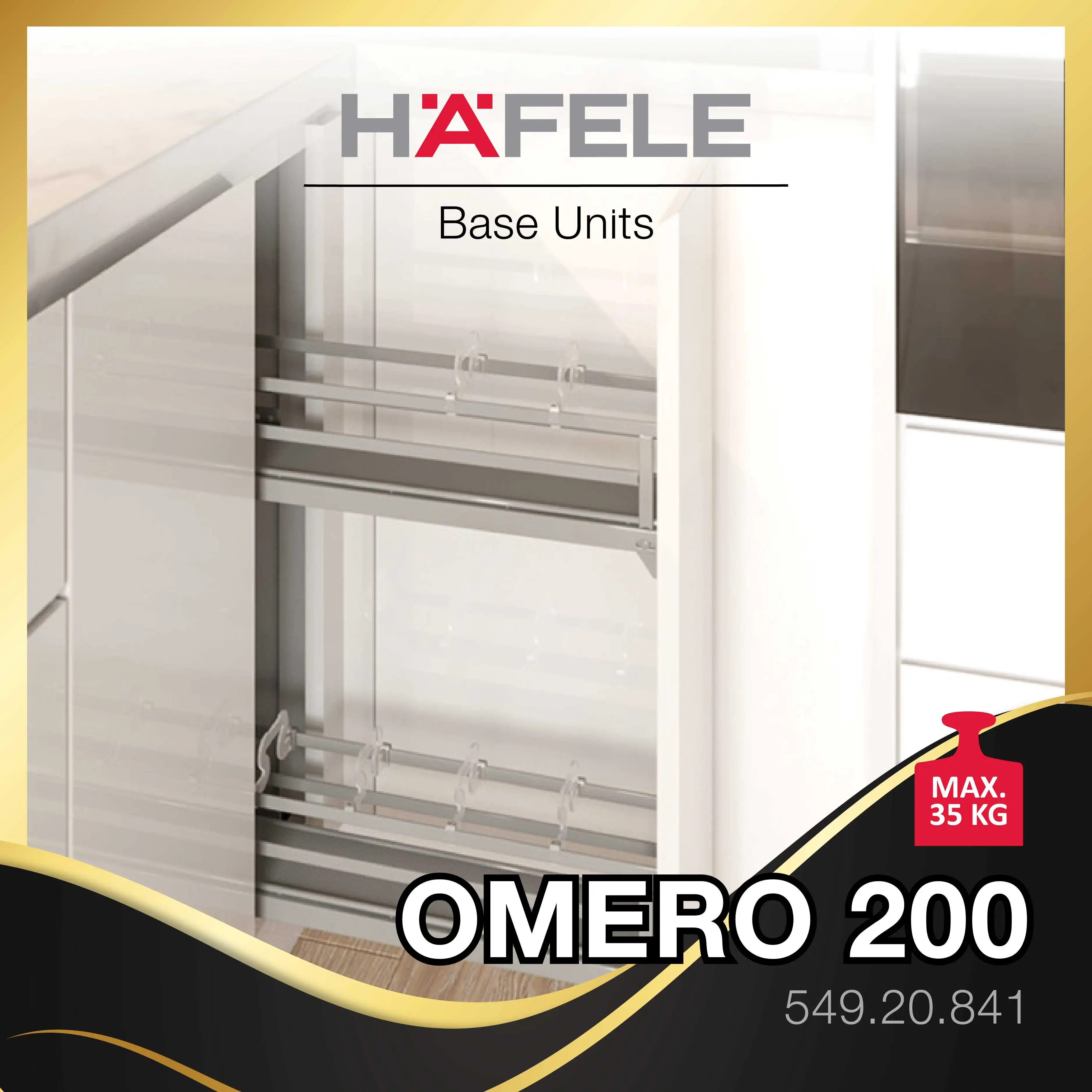 Hafele Base cabinets-Omero 200 | Singapore Kitchen appliances